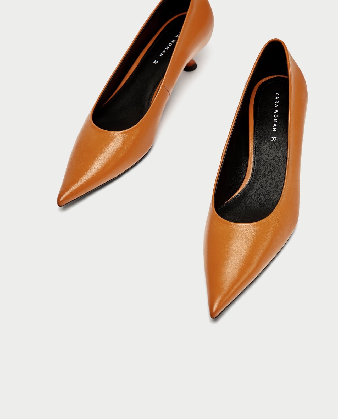 Zara New FW17 Leather Pointed Court Shoes Size 6.5 EUR 37 NWT | eBay