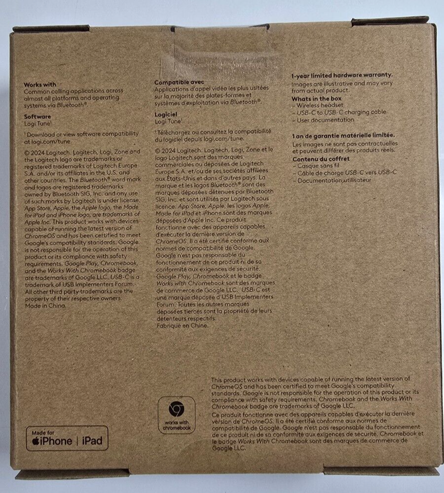 Logitech Zone 301 Wireless Bluetooth Headset with Noise-Canceling ...