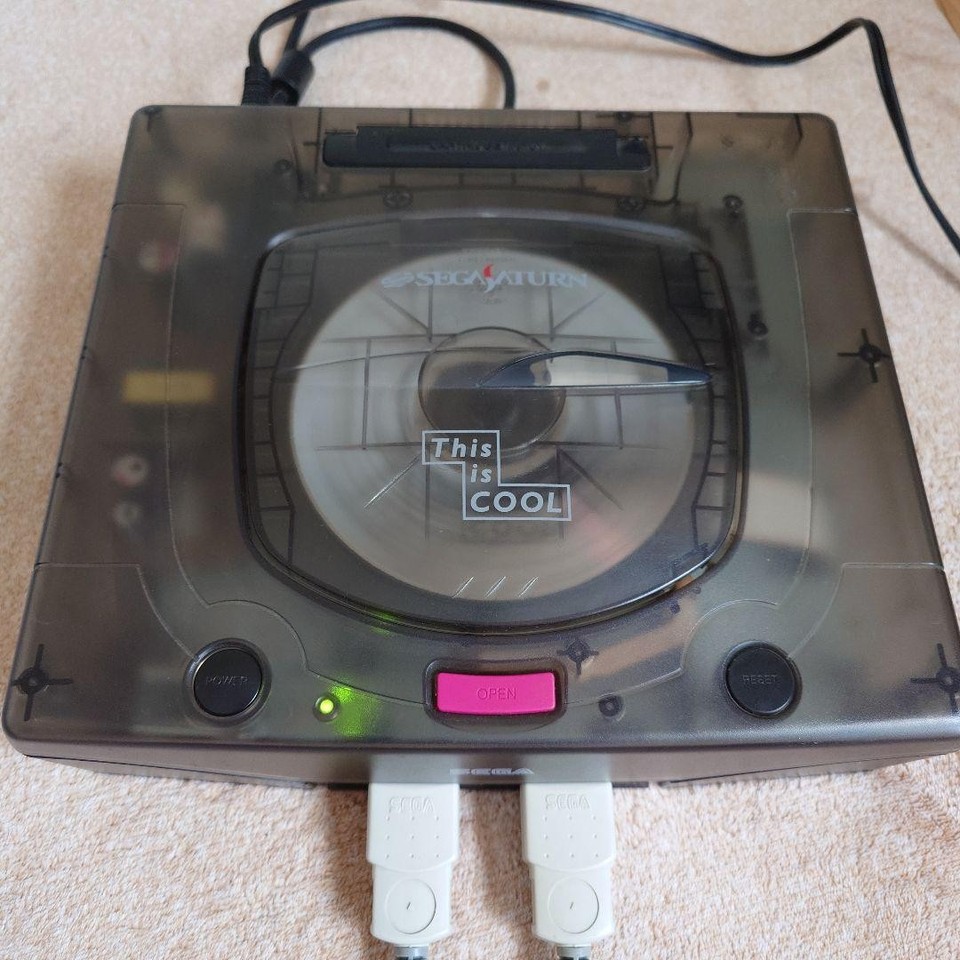 Sega Saturn Skeleton Clear Console HST-3220 Tested Working Used Japan ...