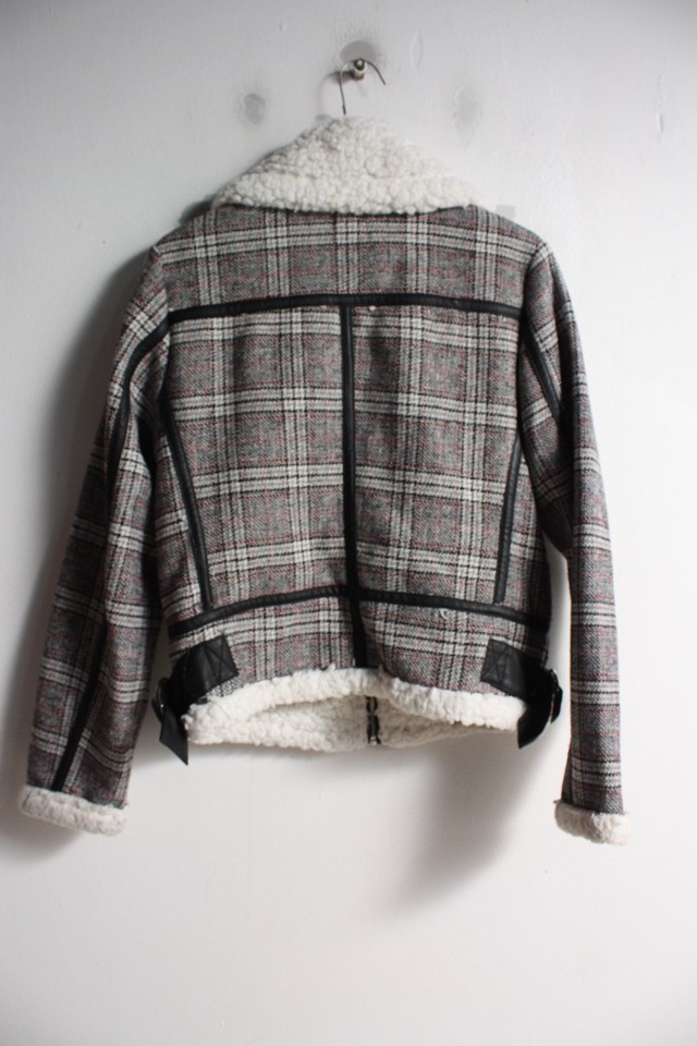 Primark Womens Fleece Lined Trucker Style Jacket Check - Size 10 (K95 ...