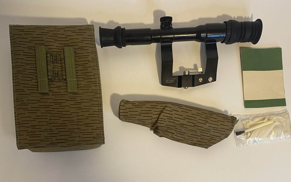 Vtg Original Military East German Zeiss ZFK 4 X 25 Scope 5.45 x 39 Cold ...