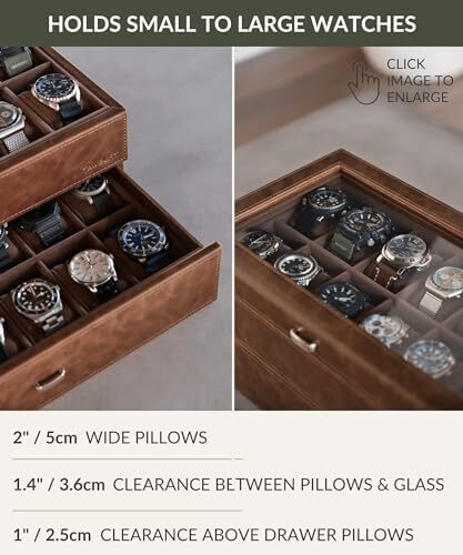 Extra Large Watch Case 24 Slot – XL Watch Case for Men | Watch Cases ...