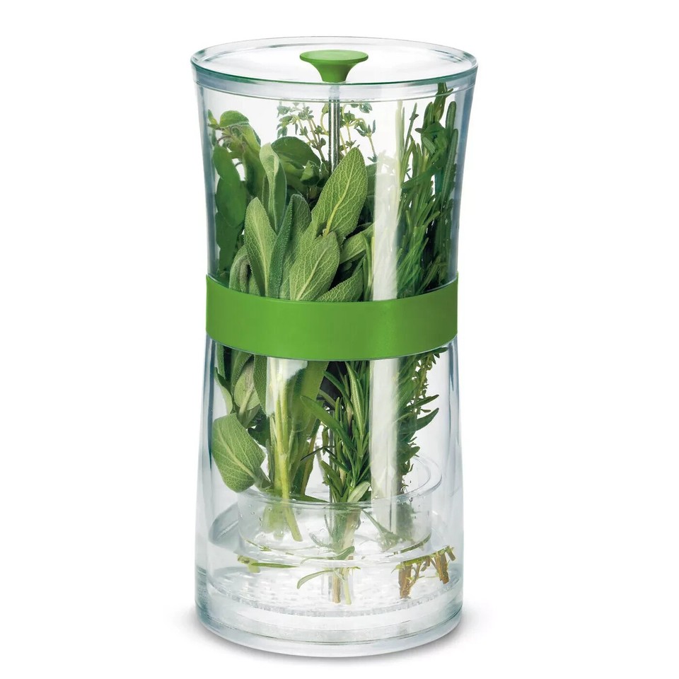 Combo Cuisipro Herb Keeper Keeps Herbs Fresh Storage Container & OXO ...