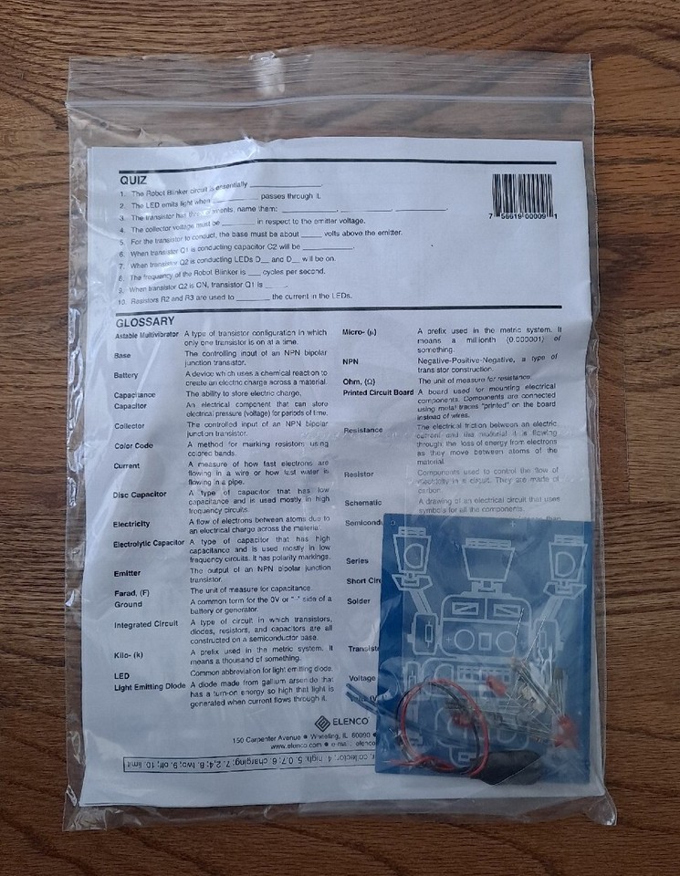 Elenco K-17 LED Robot Blinker Kit | eBay