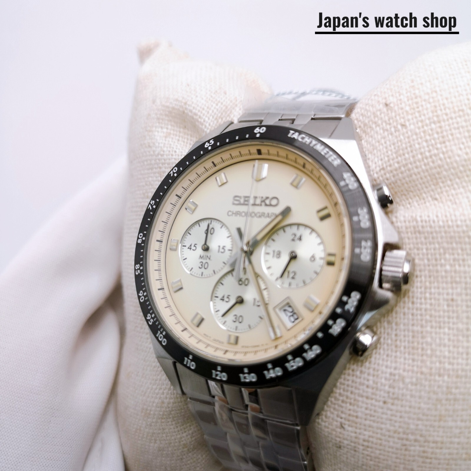 SEIKO Spirit NEO VINTAGE SBTR045 Ivory Chronograph Quartz Men's Watch New in Box | eBay