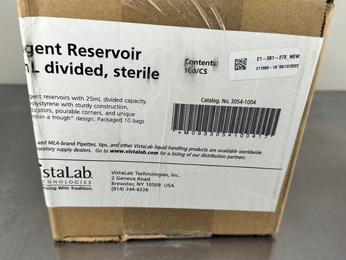 Vistalab 25mL Reagent Reservoir Divided 100/case Sterile 3054-1004 | eBay