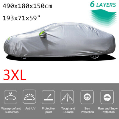 Full Car Cover Waterproof Dust-proof UV Resistant Outdoor All Weather ...