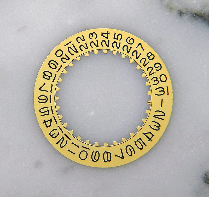 Genuine Rolex Yellow Gold Metallic Date Disc Cal. 3035 Submariner GMT ...