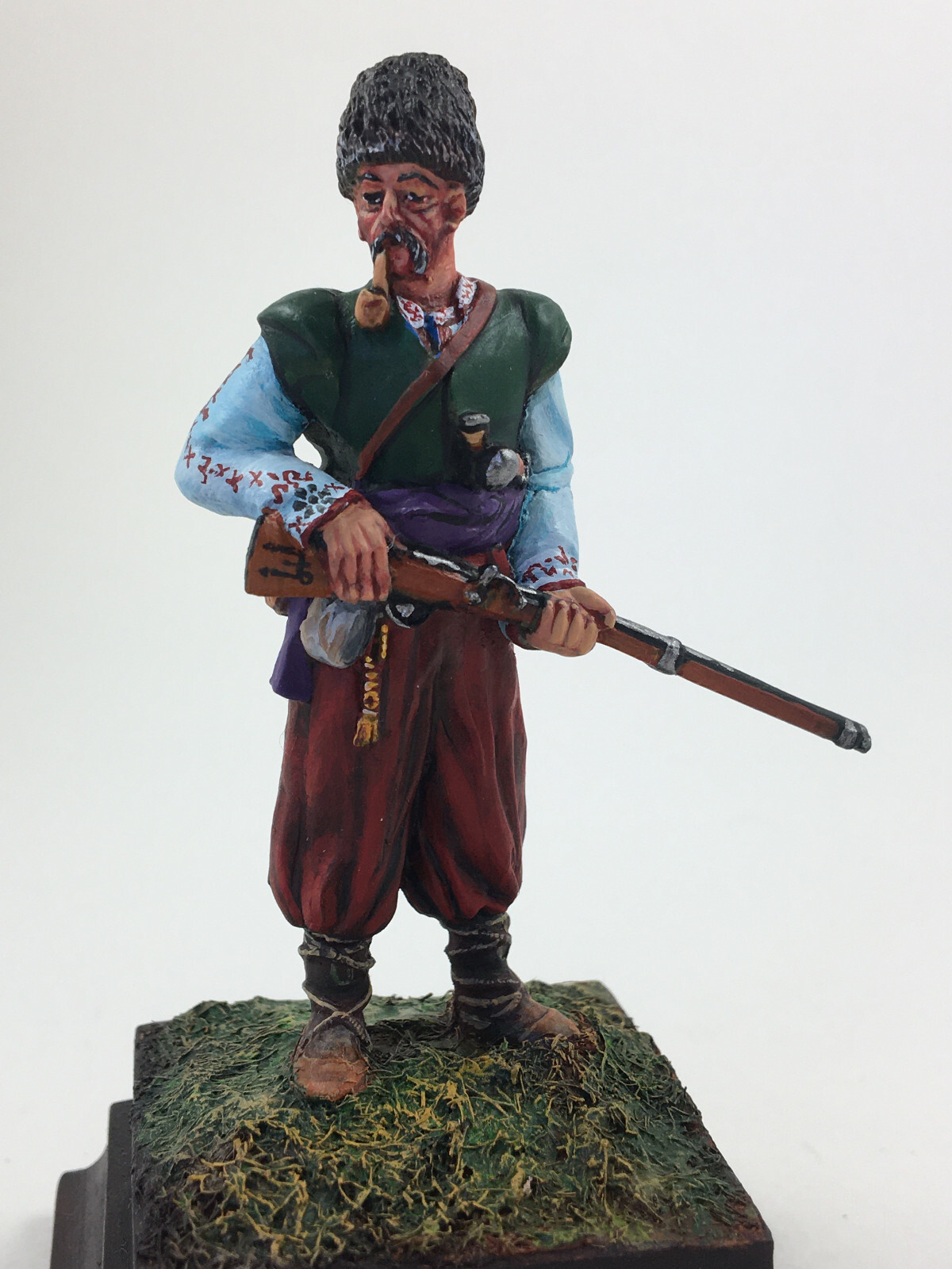 Painted Cossack miniature 60 mm, Cossack figure, Tin soldier ...