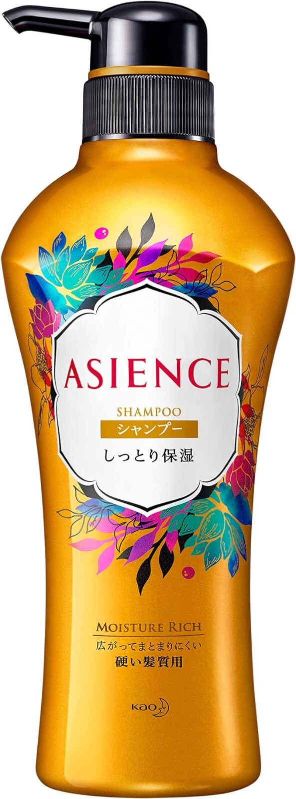 【SAVE20%】 KAO ASIENCE Shampoo Moisture Rich 450ml for hard hair JAPAN ...