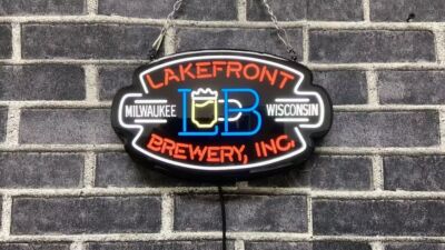 10" Vivid LED Lakefront Brewing Wisconsin WI Neon Sign Light Lamp Cave ...
