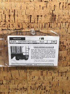 Walthers HO Scale Decal D-679: KARTRAK-ACI Labels Black New | eBay