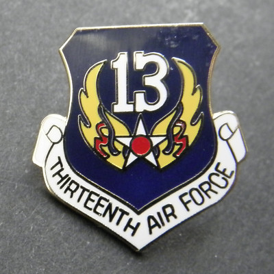 Thirteenth Air Force 13th USAF Hat Jacket Lapel Pin 1 inch US | eBay