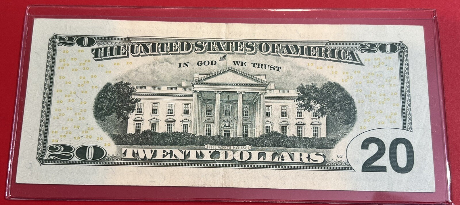 $20 Dollar Bill - Star Note & Fancy Serial Number 2013 (w/ Four 4 ...