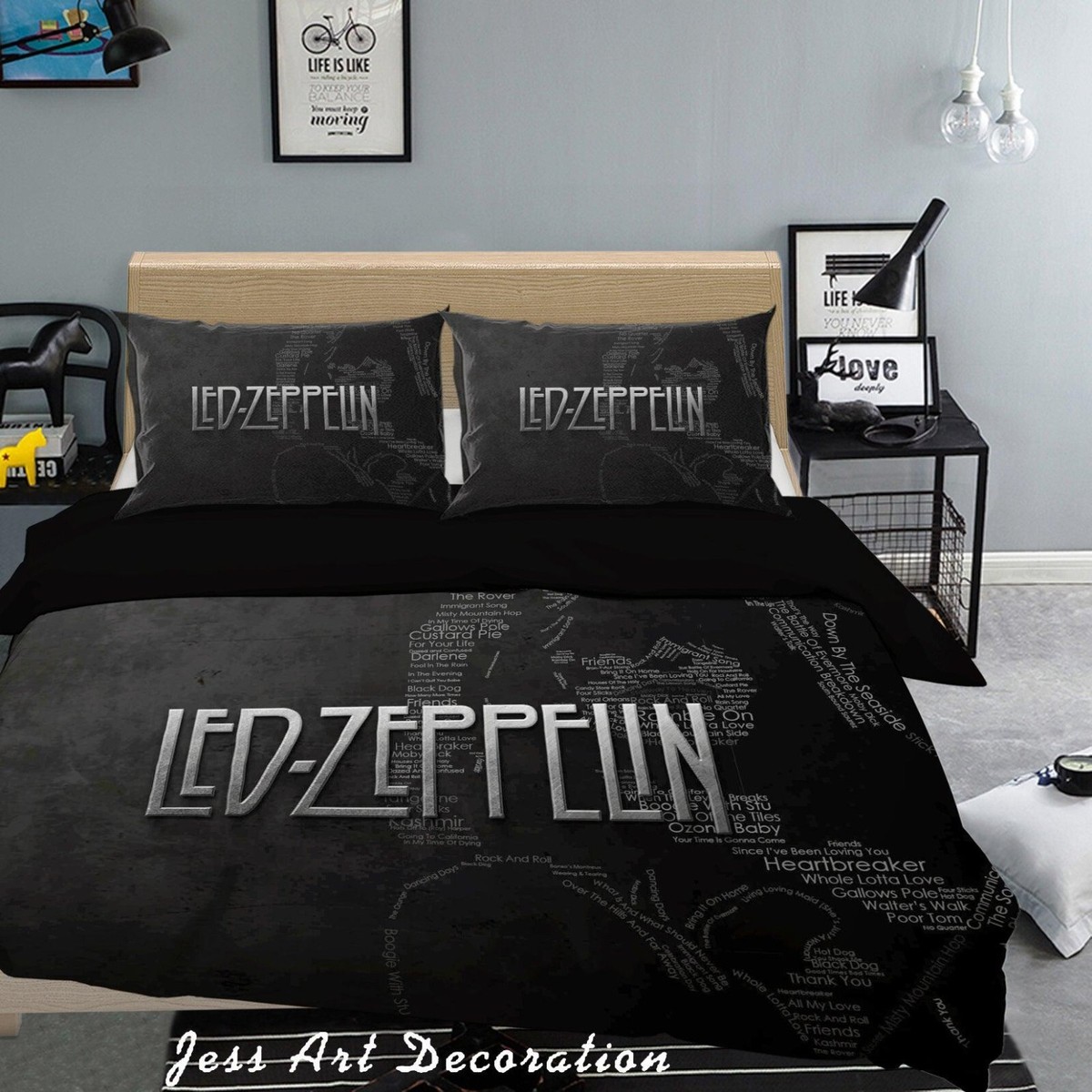 Rockn Roll Nursery Bedding Rock N Roll Queen/King Quilt Cover Set