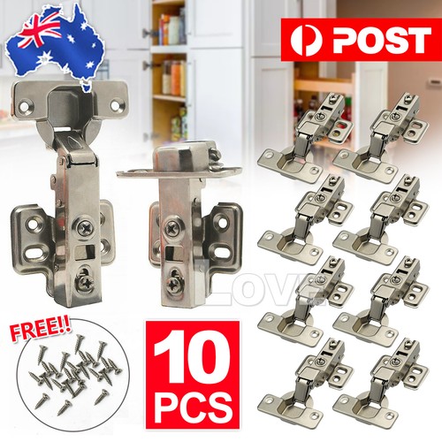 10X Door Hinge Cabinet Cupboard Hinges Full Overlay Wardrobe Kitchen ...