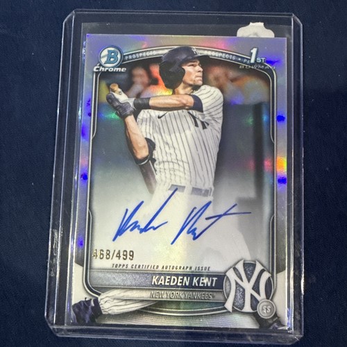 Kaeden Kent AUTO 2025 Bowman Draft 1st Chrome #CPA-KKE Refractor /499 ...