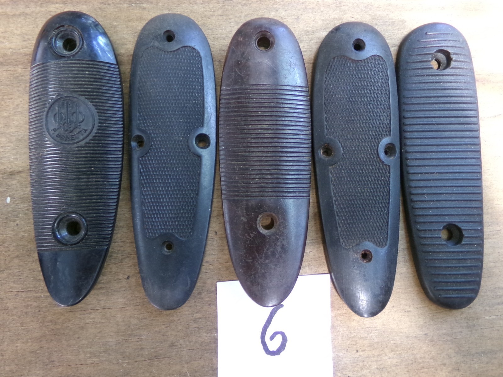 I have for auction five shotgun or rifle butt plates for the price of ...
