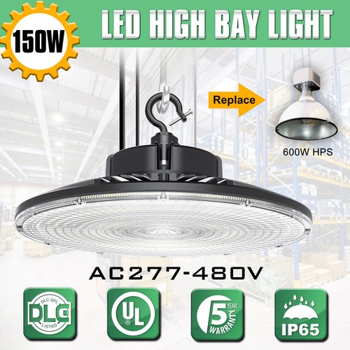 480V 150W LED High Bay Light 21,000LM 0-10V Dimmable Commercial ...