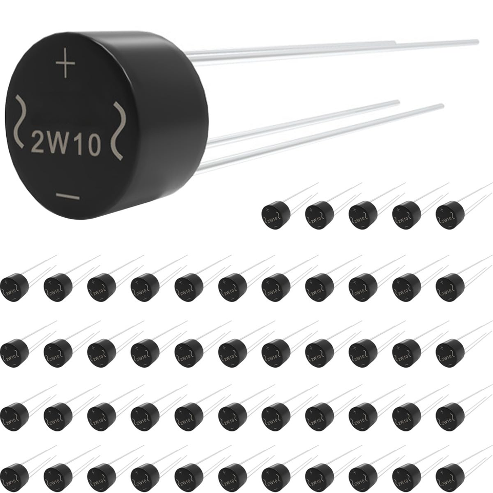 2W10 Bridge Rectifier Diodes 2A Single Phase round 1000V Full Wave ...