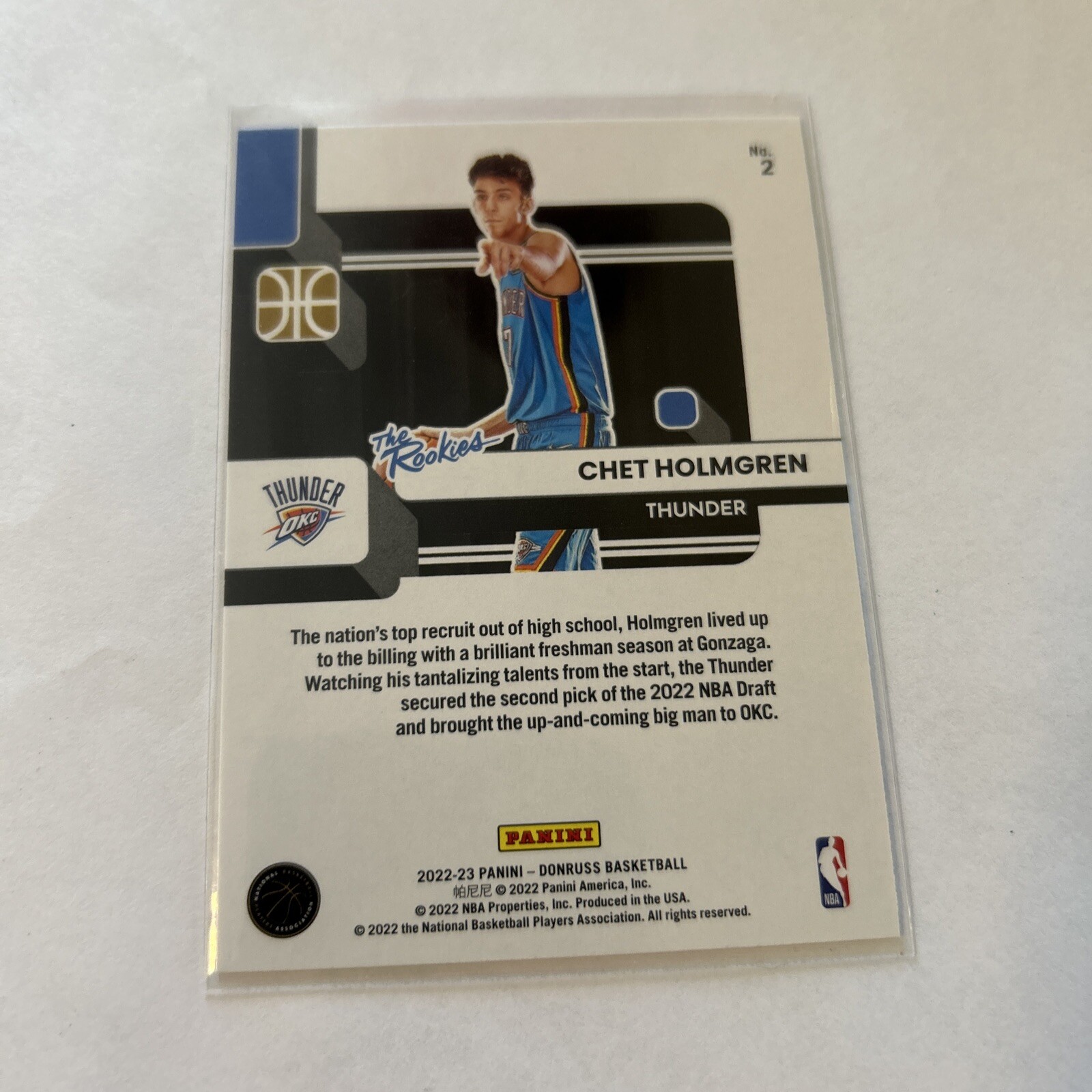 2022-23 Panini Donruss - The Rookies #2 Chet Holmgren, Chet Holmgren ...