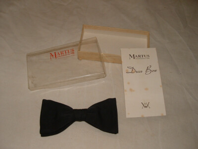 Martus dress bow tie Black Marcella Tenax clip vintage 1950s evening ...