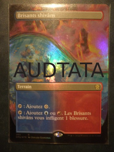 mtg magic Shivan Reef FOIL extended borderless FRENCH vf fr Brisants ...