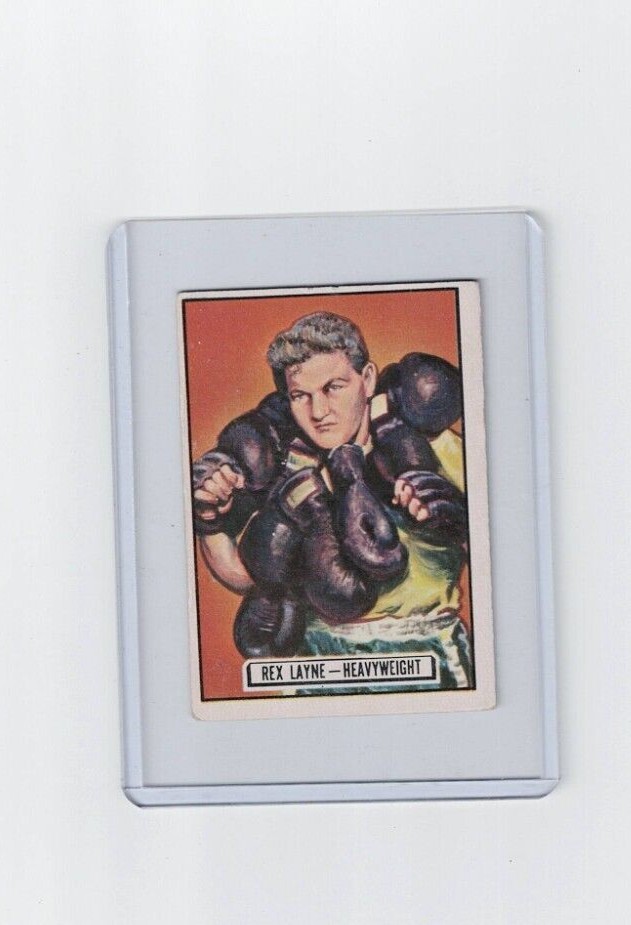 1951 RINGSIDE boxing trading card REX LAYNE #58 in hard sleeve NICE! | eBay
