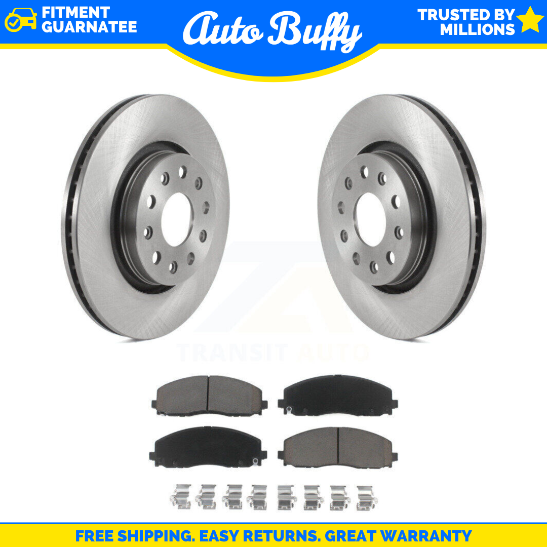 [Front] Disc Brake Rotors And Ceramic Pads Kit For Jeep Wrangler ...