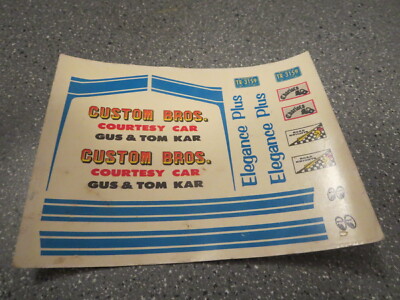 MODEL KIT DECAL SHEET CUSTOM BROTHERS COURTESY CAR | eBay