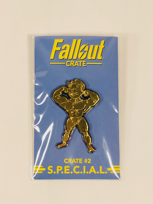 Vault Boy STRENGTH PERK PIN Fallout Loot Crate February 2018 EXCLUSIVE ...