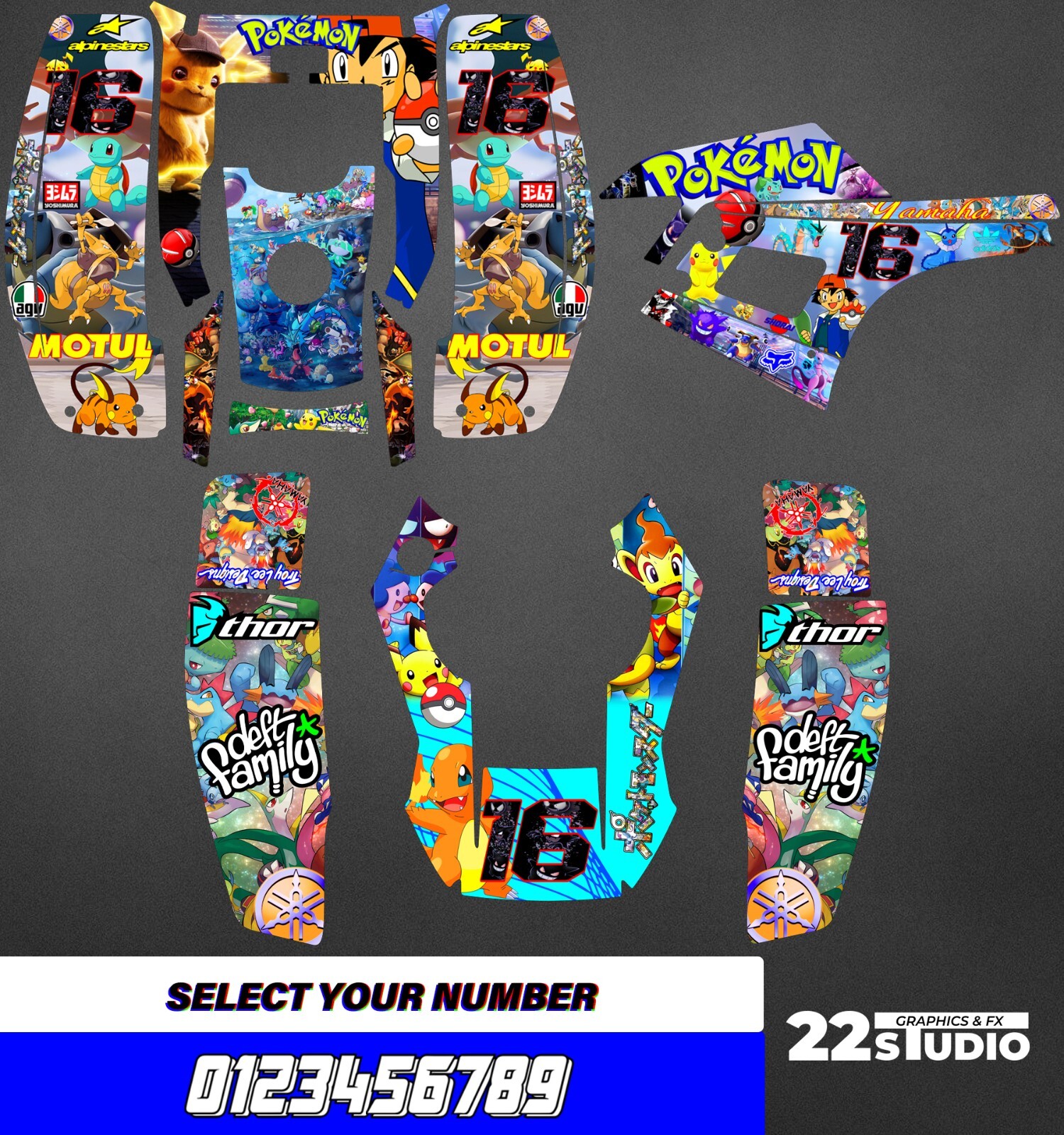 Yamaha warrior 350 decals graphics stickers full kit atv | eBay