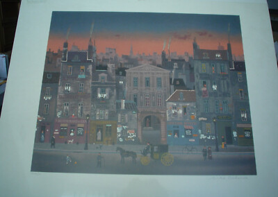 MICHEL DELACROIX Original Lithograph "Crepuscule" - Pencil Signed ...