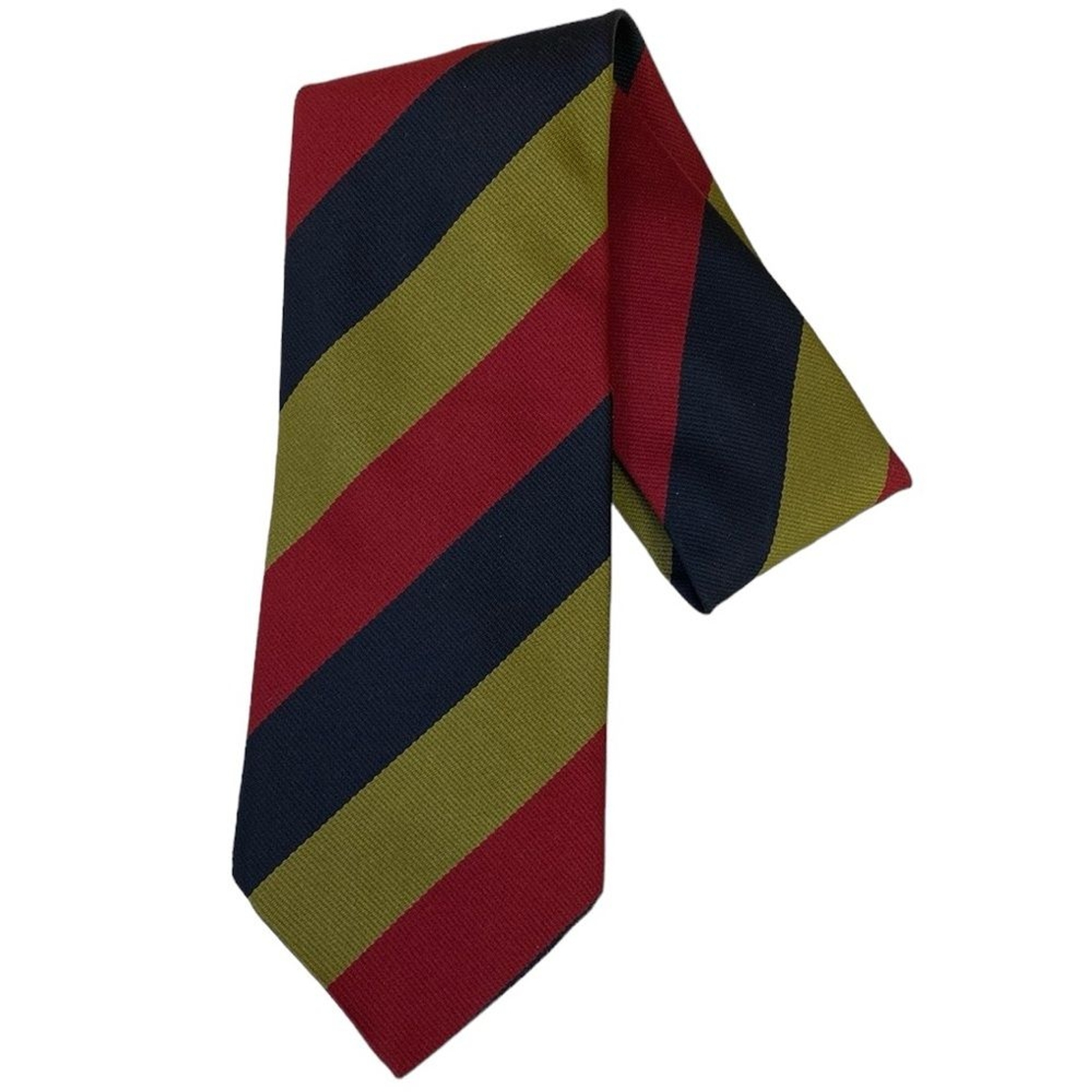Pringle of Scotland Stripe Tie Gold Blue Red Made in Great Britain ...