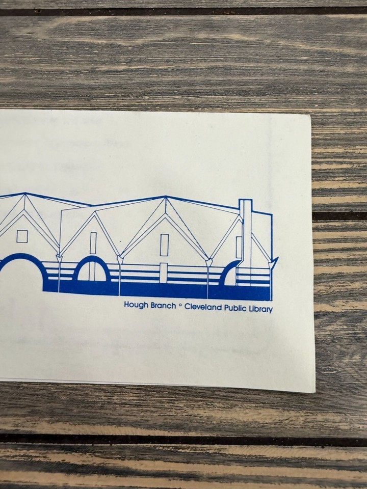 Vintage Cleveland Public Library 1984 Dedication Invitation Brochure ...