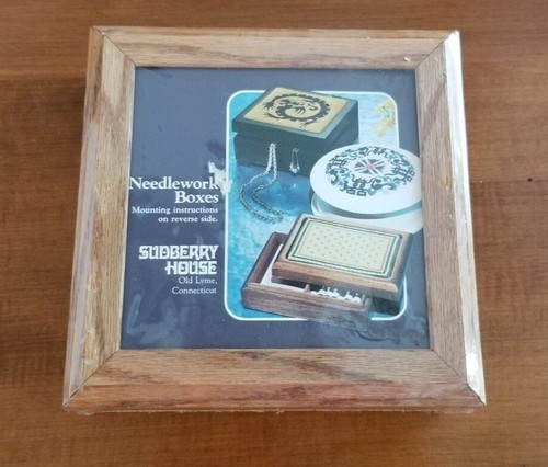 New Sudberry House Oak Box with Needlework Display Window - 7" Square ...