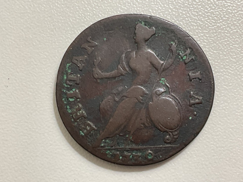 1730 Great Britain 1/2 Half Penny George II - Pre Colonial Old British ...