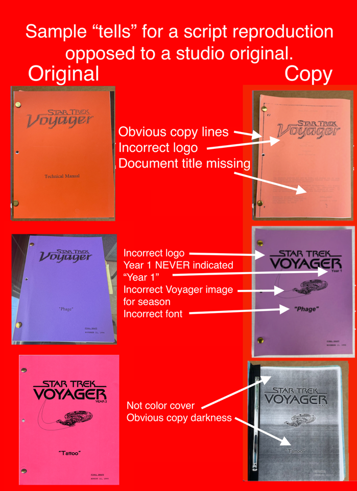 Star Trek Voyager Studio Final Draft Script "Infinite Regress ...