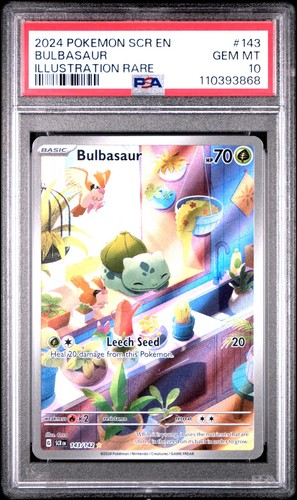 PSA 10 GEM MINT Pokemon Bulbasaur Stellar Crown Illustration Rare 143/ ...