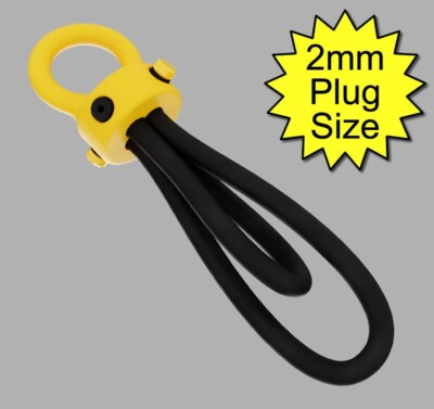 Mono pole 6mm conductive rubber loops / TENS / estim / electrastim ...