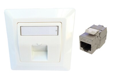 RJ45 Keystone Module Jack + 1x UP-K LAN Anschlussdose Netzwerkdose 1 ...
