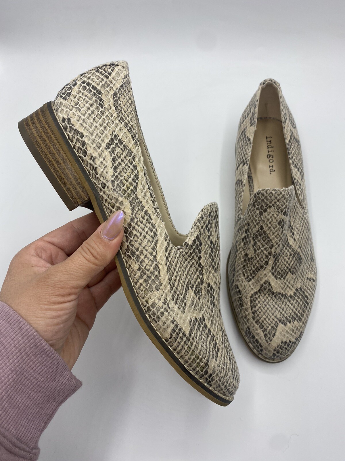 Indigo Rd. Women's Loafers Flats Shoes Size 7 Snake Print Slip-On Shoes ...