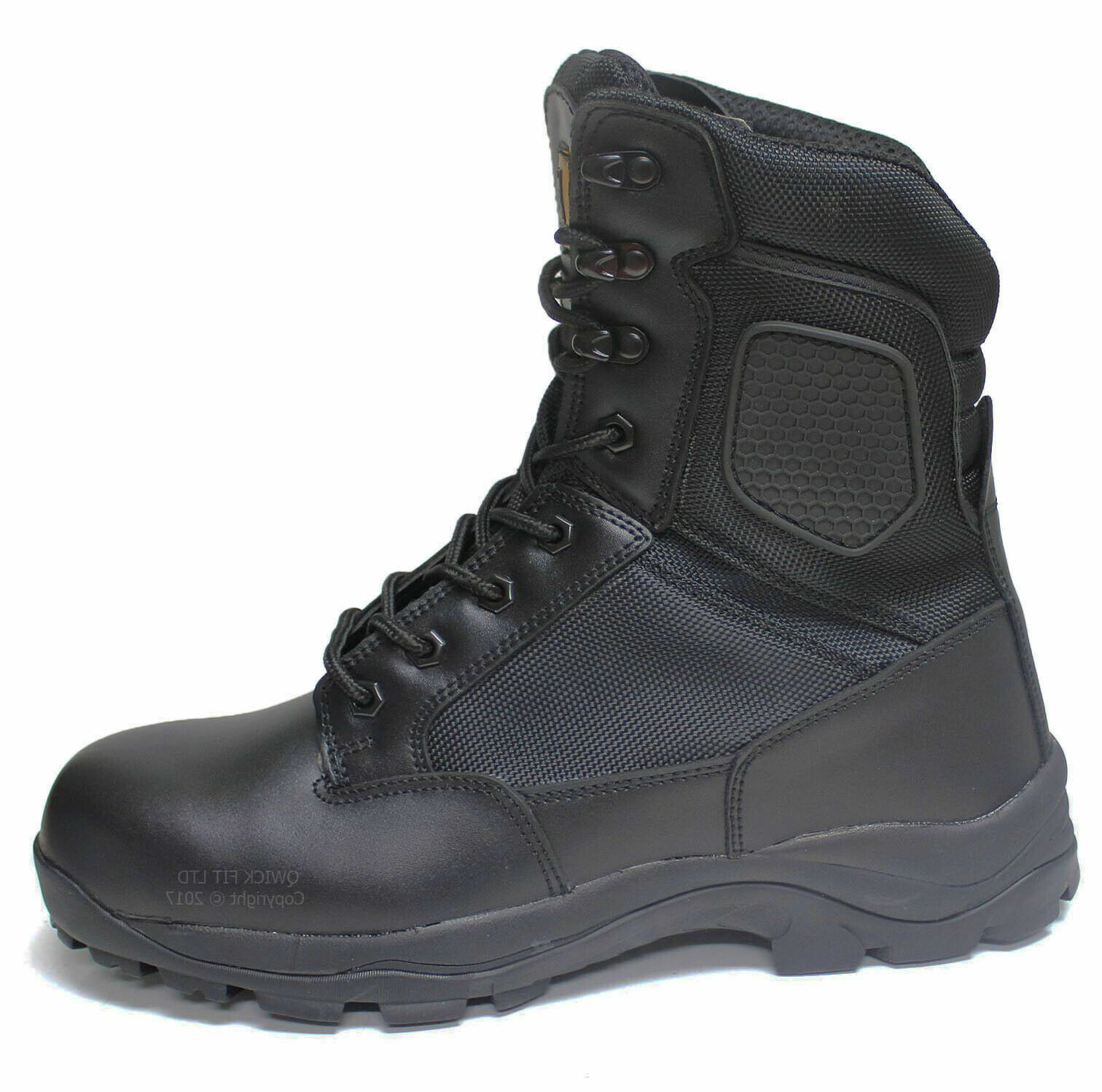 MENS SAFETY WORK BOOTS ARMY MILITARY POLICE TACTICAL STEEL TOE CAP ...