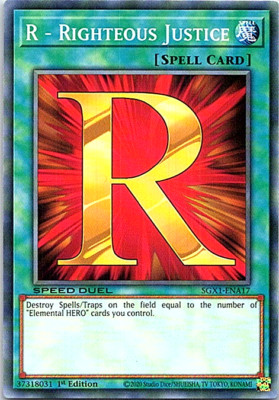 R - Righteous Justice SGX1-ENA17 Yu-Gi-Oh! Light Play 1st Edition | eBay