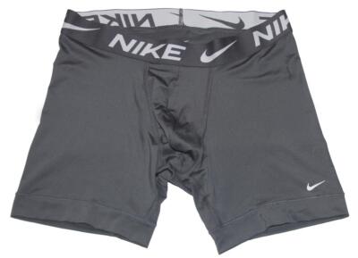 NIKE Dri-Fit Grey White Swoosh Waistband & Leg Pouch Front Boxers Men's ...