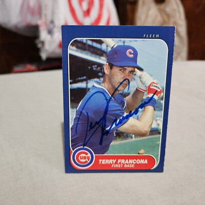 Autographed Signed Terry Francona 1986 Fleer Update Card #U-43 | eBay