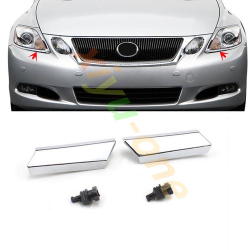 For Lexus GS300 GS430 2006-2011 Left&Right Headlight Washer Cover 85208 ...