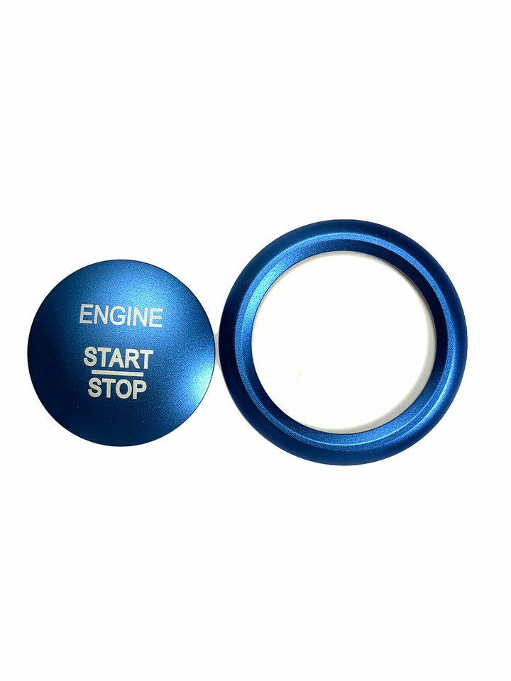 Aluminum Engine Blue Start Button Ring Cover Set Fits 14-19 W117 CLA45 ...