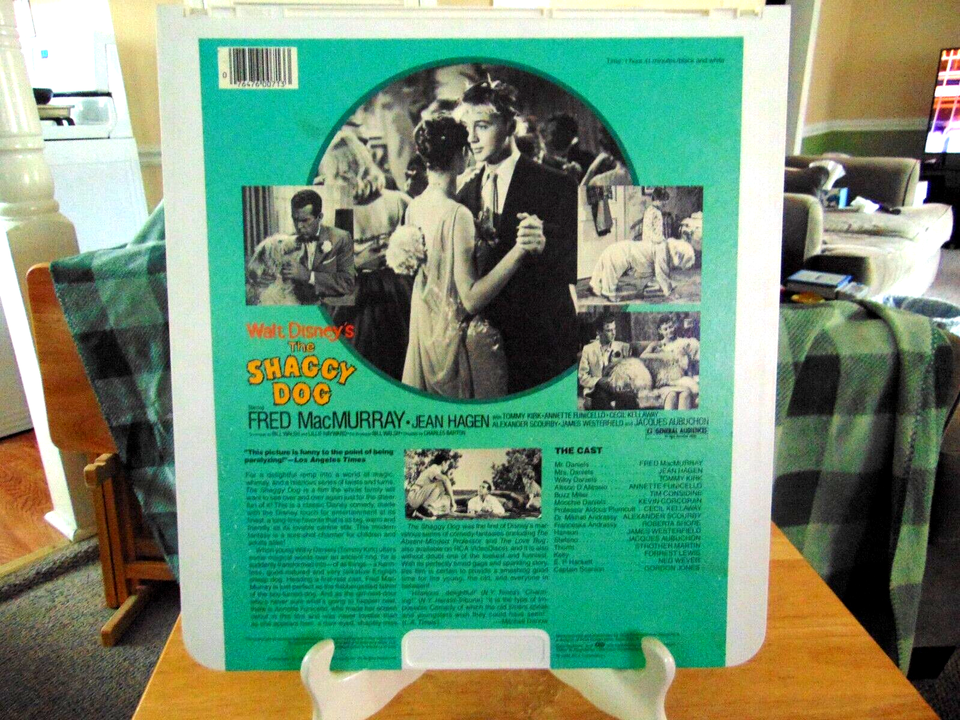 RCA SELECTAVISION VIDEO DISC WALT DISNEY'S SHAGGY DOG VERY GOOD ...
