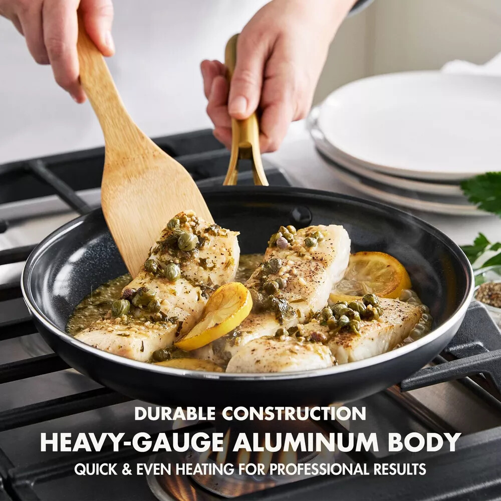 GreenPan Studio 12" Ceramic Nonstick Covered Aluminum Fry pan Black ...